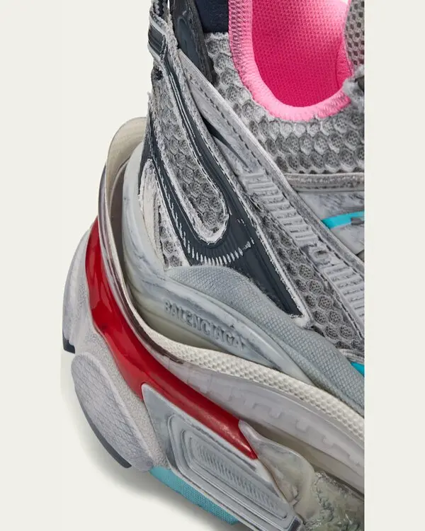Balenciaga Runner 2 Sneakers - Grey/Blue/Pink | Editorialist