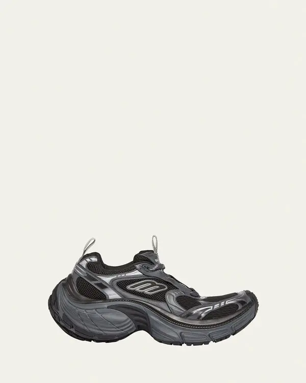 Balenciaga 6xl Mesh Runner Sneakers - Black/grey | Editorialist