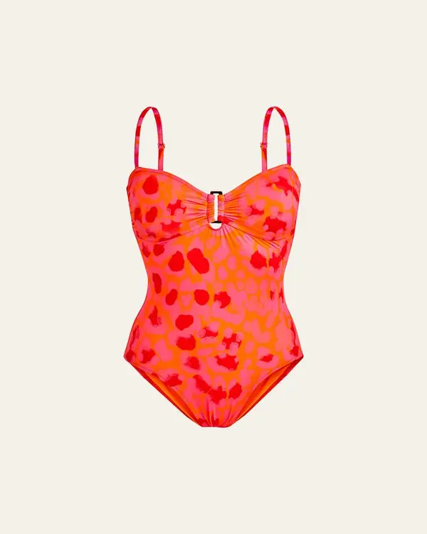 Vilebrequin Abstract Leopard Printed One-piece Swimsuit
