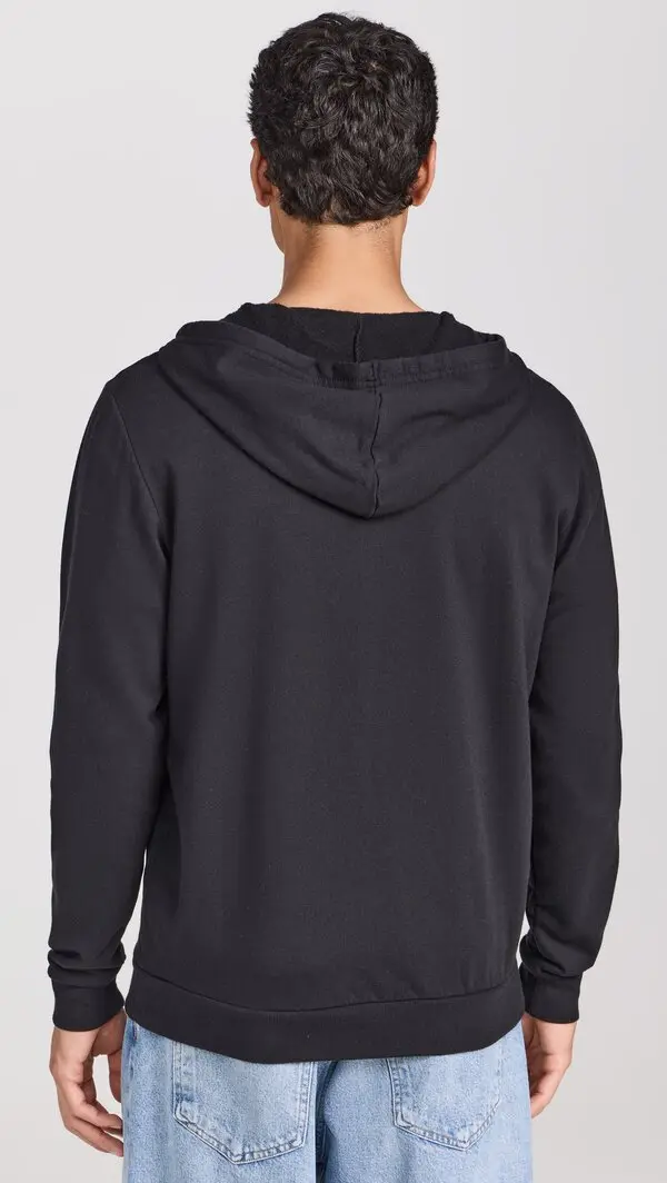 Marine Layer Afternoon Full Zip Hoodie - Black