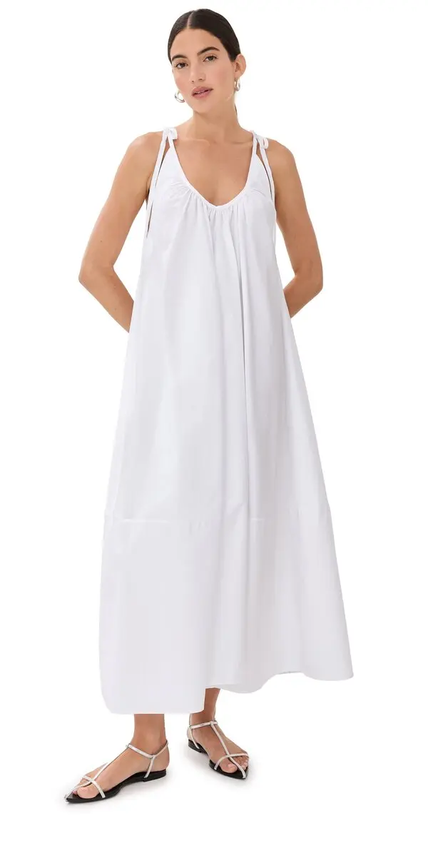 Co Gathered Maxi Dress - White
