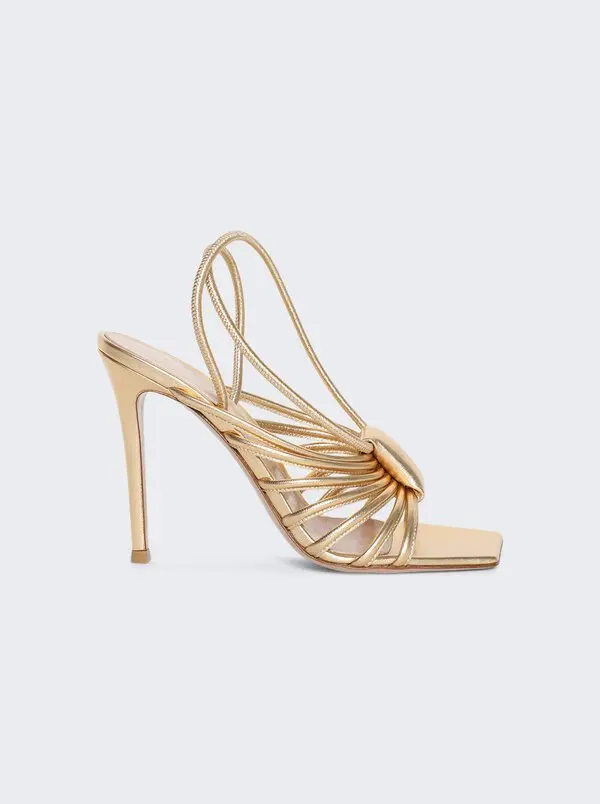 GIANVITO ROSSI Hellen High-heeled Sandals - Gold