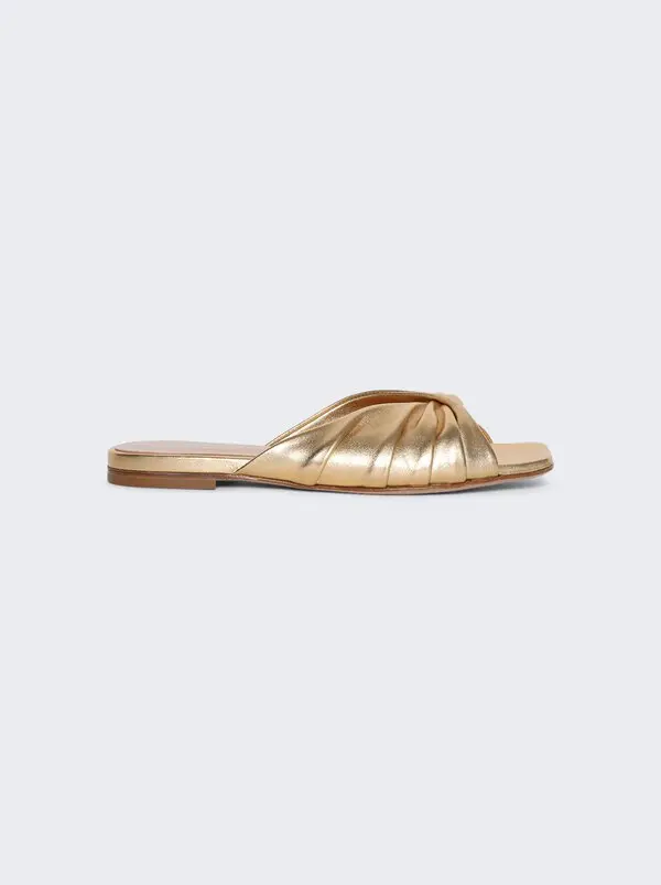 GIANVITO ROSSI Selene Slide Sandal - Gold