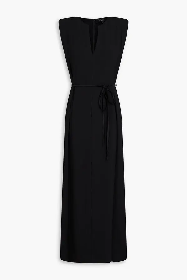 Rag & Bone Harriet Belted Crepe Midi Dress