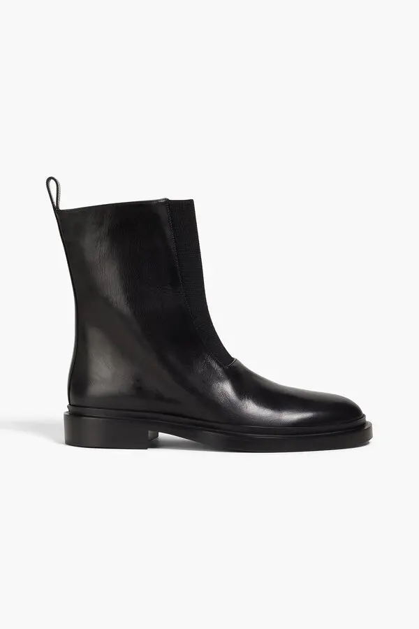 JIL SANDER Leather Chelsea Boots - Black