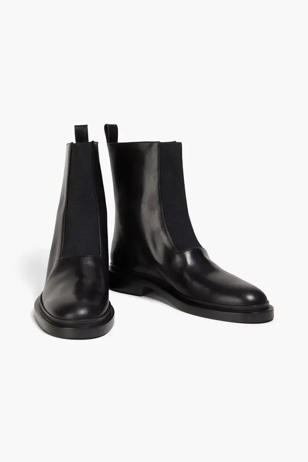 JIL SANDER Leather Chelsea Boots - Black