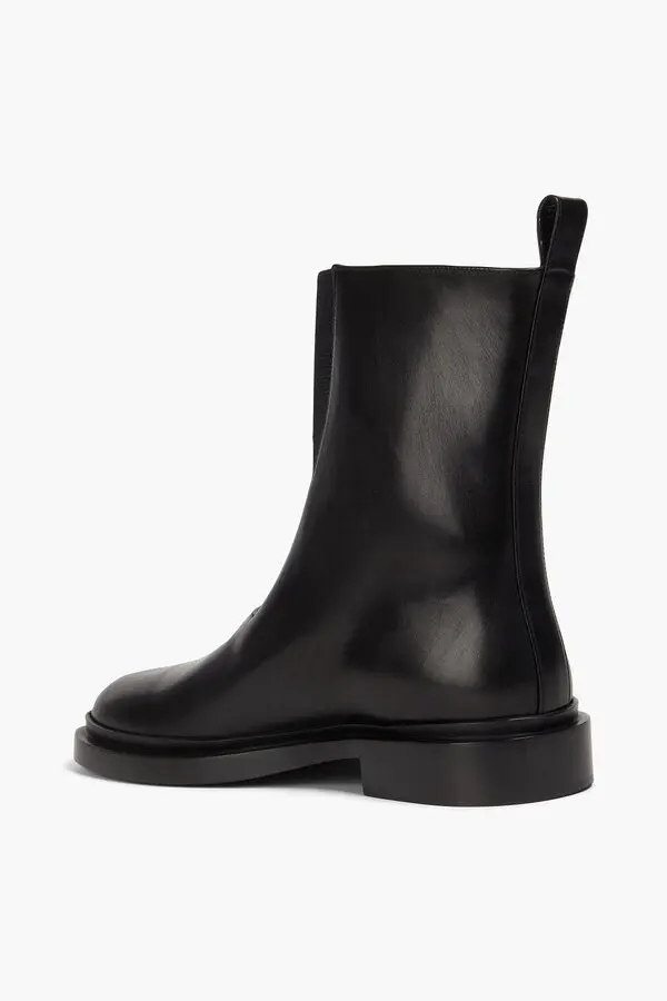 JIL SANDER Leather Chelsea Boots - Black