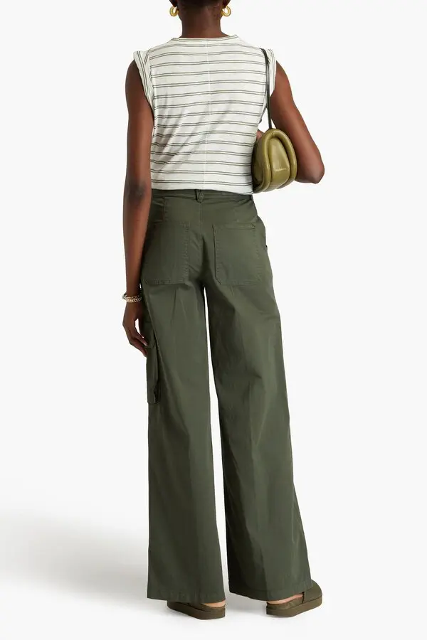 Veronica Beard Belissa Cotton-blend Twill Cargo Pants - Army Green
