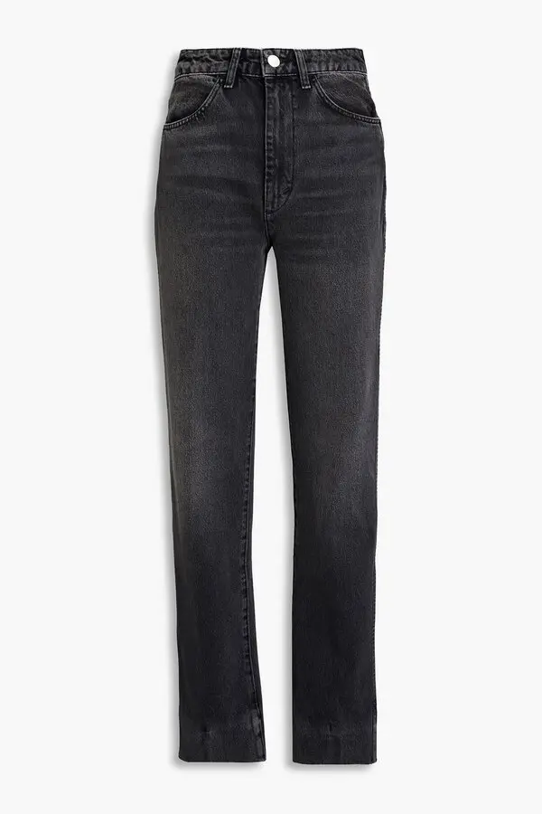 RE/DONE High-rise Straight-leg Jeans - Black
