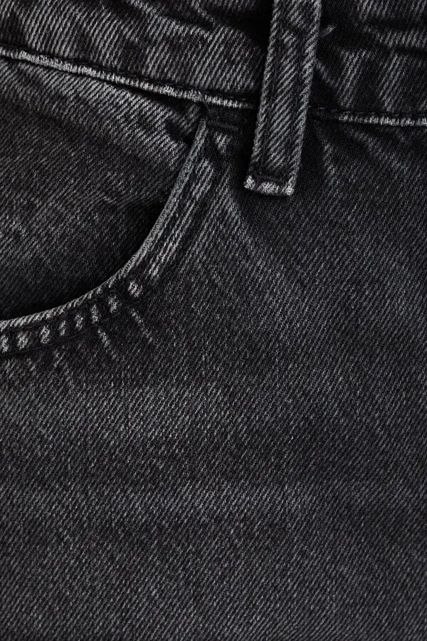 RE/DONE High-rise Straight-leg Jeans - Black