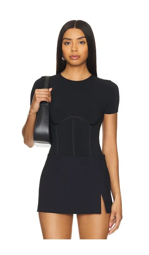 FLEUR DU MAL T-shirt Bodysuit - Black