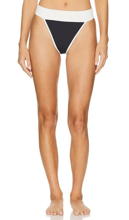 KYA Reversible Camila Bikini Bottom - Black & Spice