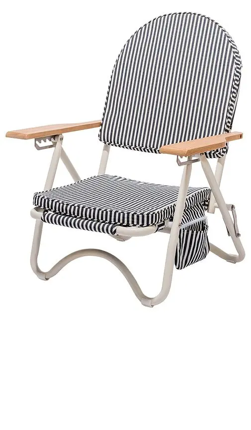 BUSINESS & PLEASURE Pam Chair In Navy - Laurens Navy Stripe