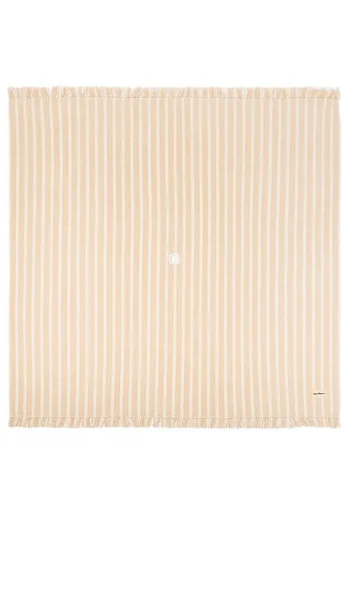 BUSINESS & PLEASURE Beach Blanket In Tan - Monaco Natural Stripe