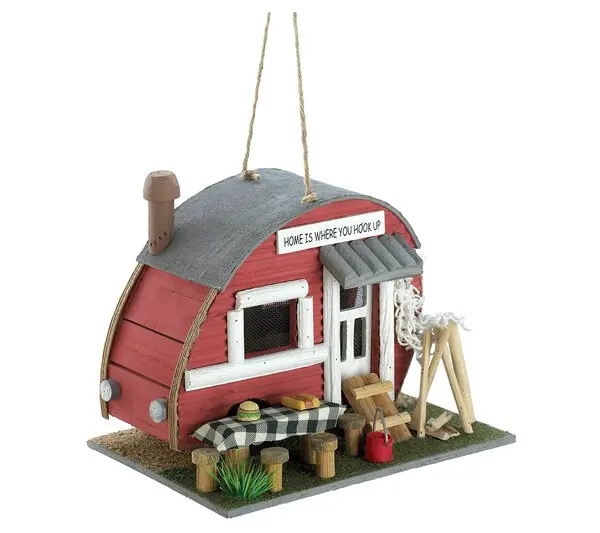 ZINGZ & THINGZ Red Trailer Birdhouse