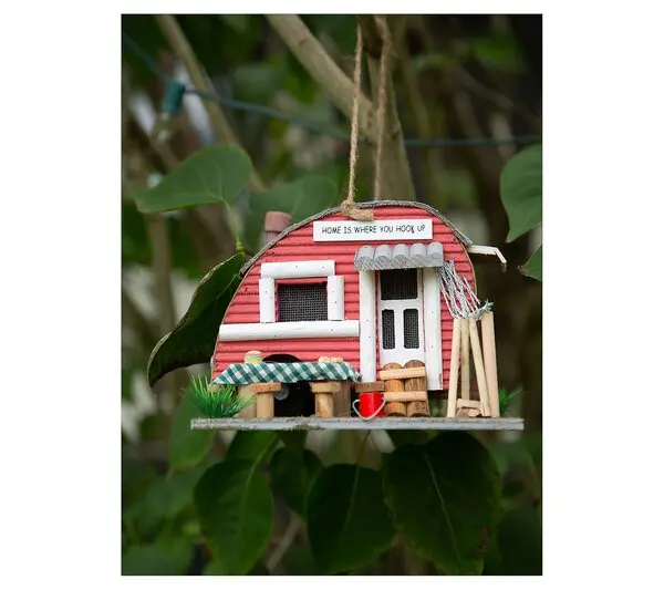 ZINGZ & THINGZ Red Trailer Birdhouse
