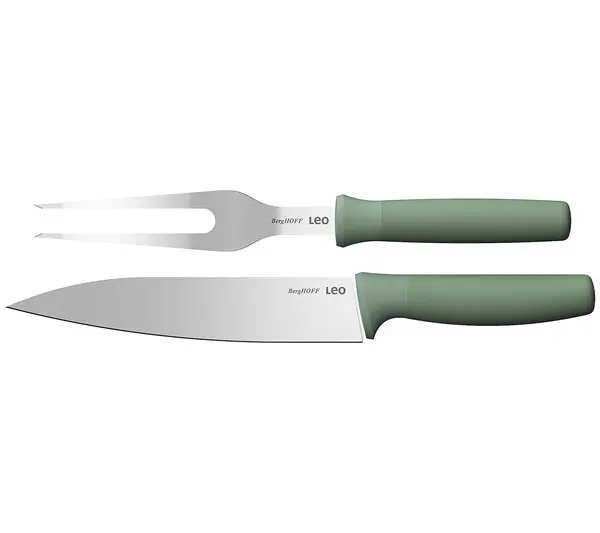 BERGHOFF Forest Stainless Steel 2-piece Carving Set - Silver