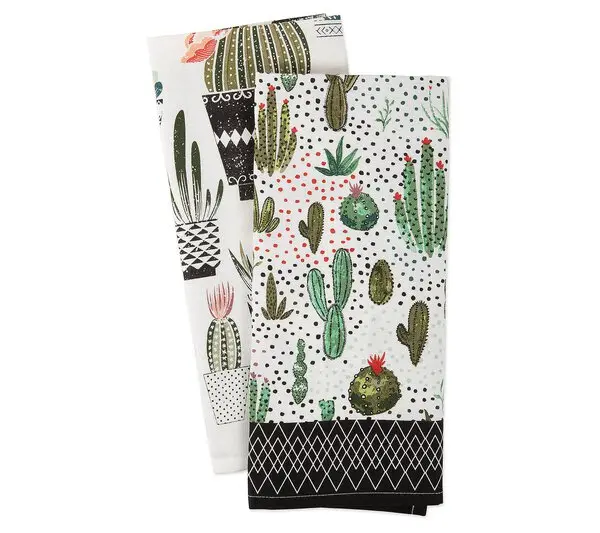 DESIGN IMPORTS Set/2 Urban Oasis Kitchen Towels - One-color
