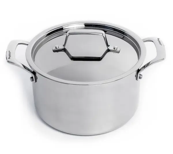BERGHOFF Professional Tri-ply 18/10 Ss 8' Stock Pot, 4qt - One-color