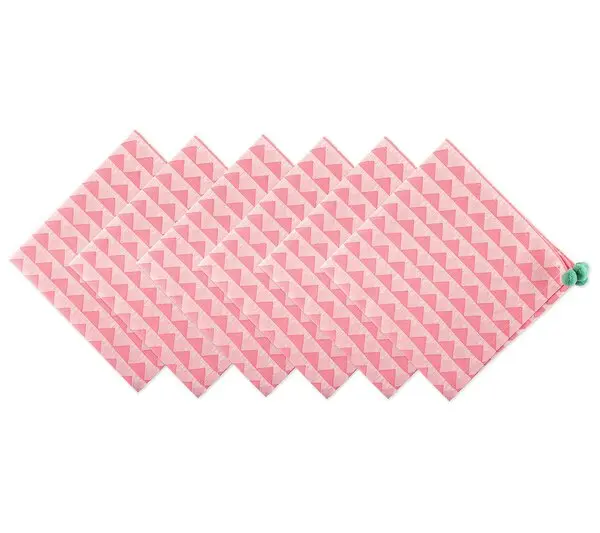 DESIGN IMPORTS Set/6 Bermuda Triangle Napkins - One-color