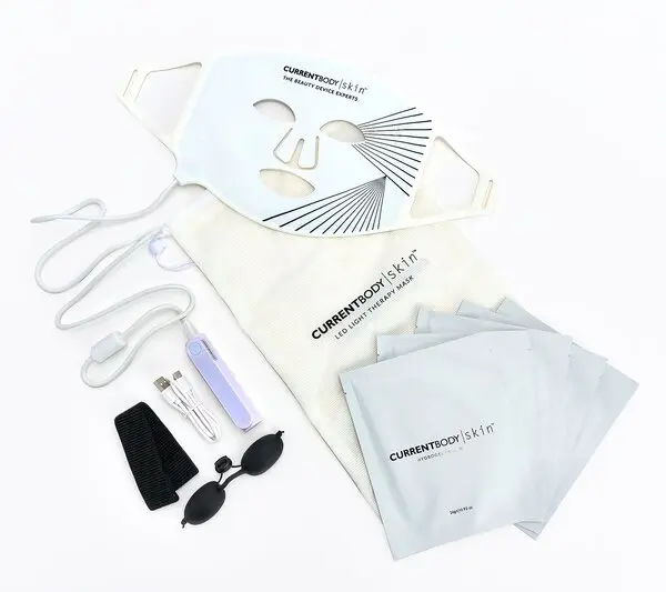 CURRENTBODY Skin Led Light Therapy Mask & Hydrogel Masks