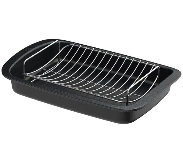 BERGHOFF 16.5' Graphite Cast Aluminum Roaster W Ith Rack - One-color
