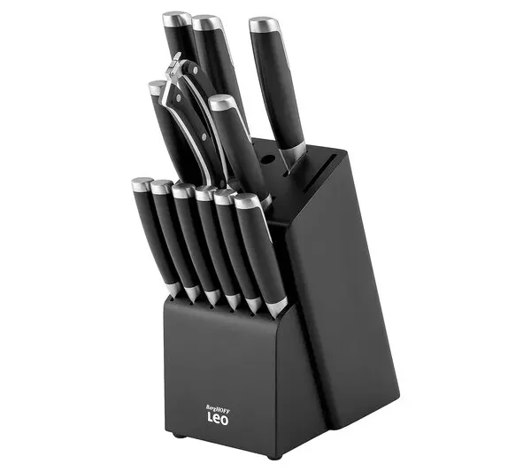 BERGHOFF Graphite Stainless Steel 13pc Knife Bl Ock Set - Silver
