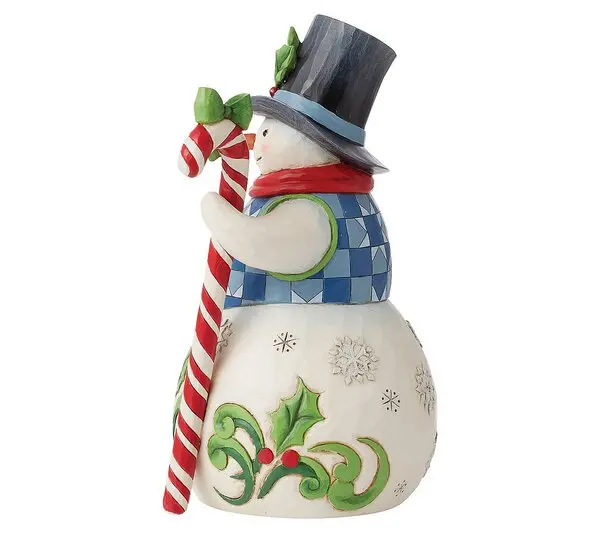 JIM SHORE Snowman With Candy Hallmark Figurine