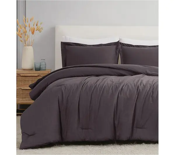 BROOKLYN LOOM Flax Linen King 3-piece Comforter Set - One-color