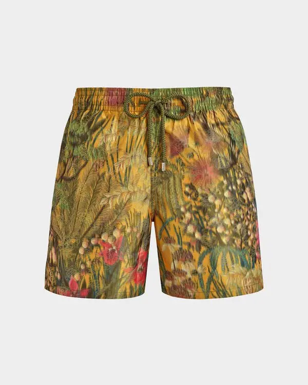 Vilebrequin Silk Swim Shorts Mystère X Maison Bucol Swimwear Moopea - Green
