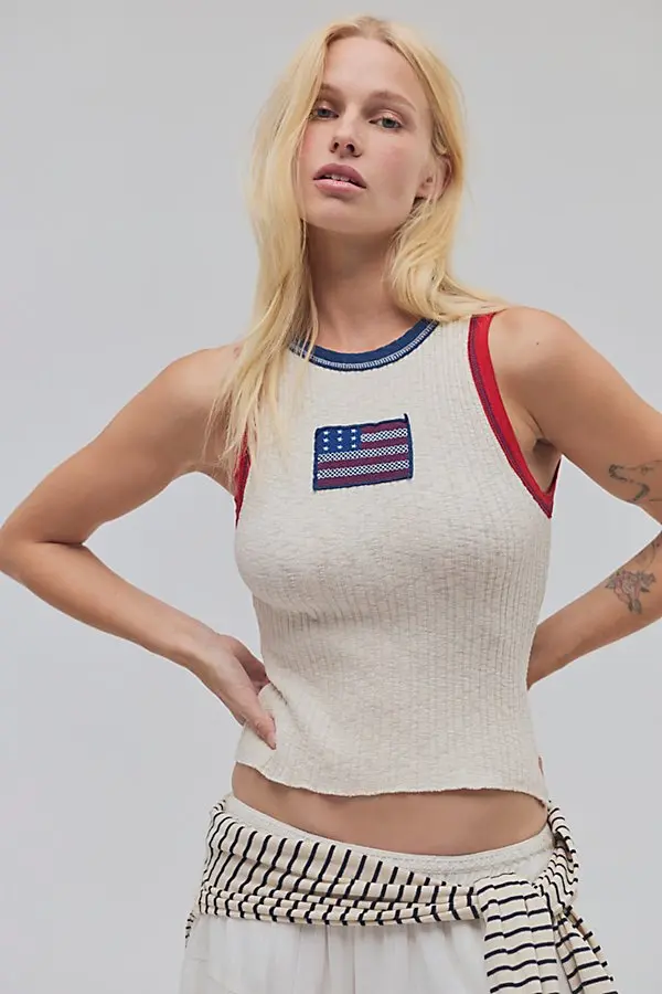 RAGABOND Farrah Flag Muscle Tank