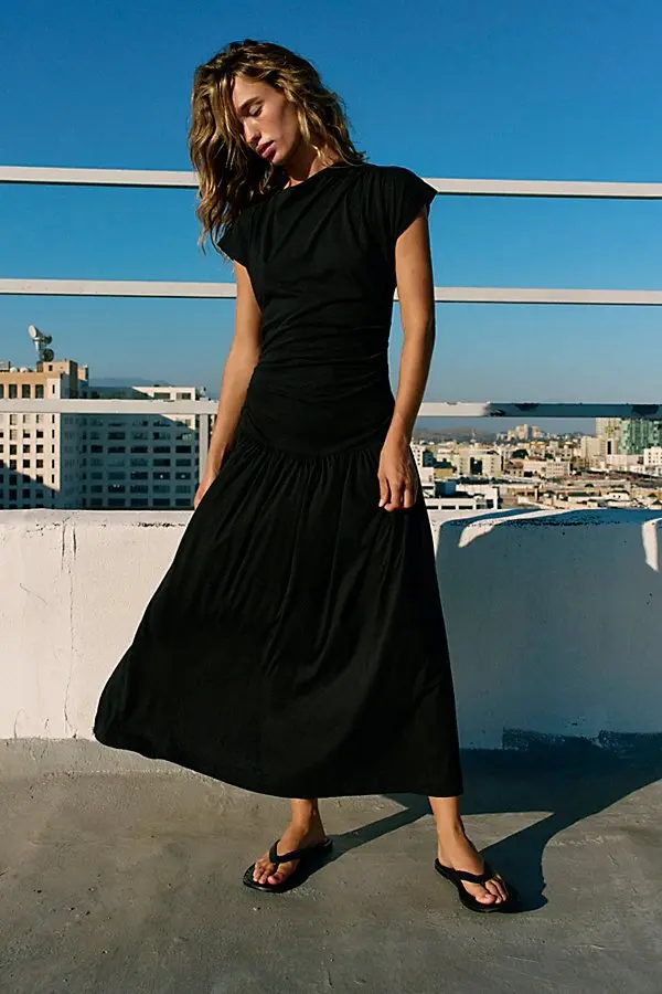 sachin and babi light blue dress FREE PEOPLE Free-Est - Something Special Drop-Waist Midi main image 0