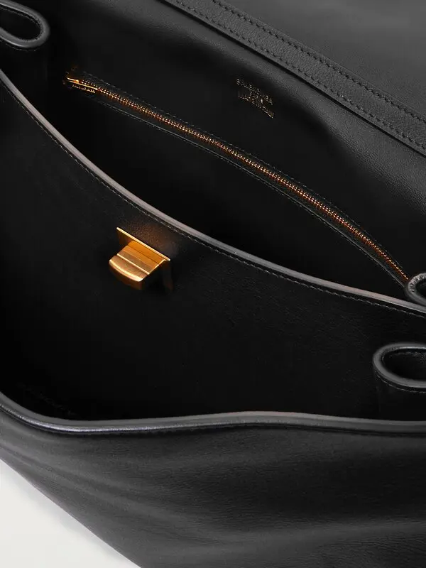 Balenciaga Rodeo Leather Shoulder Bag - Black