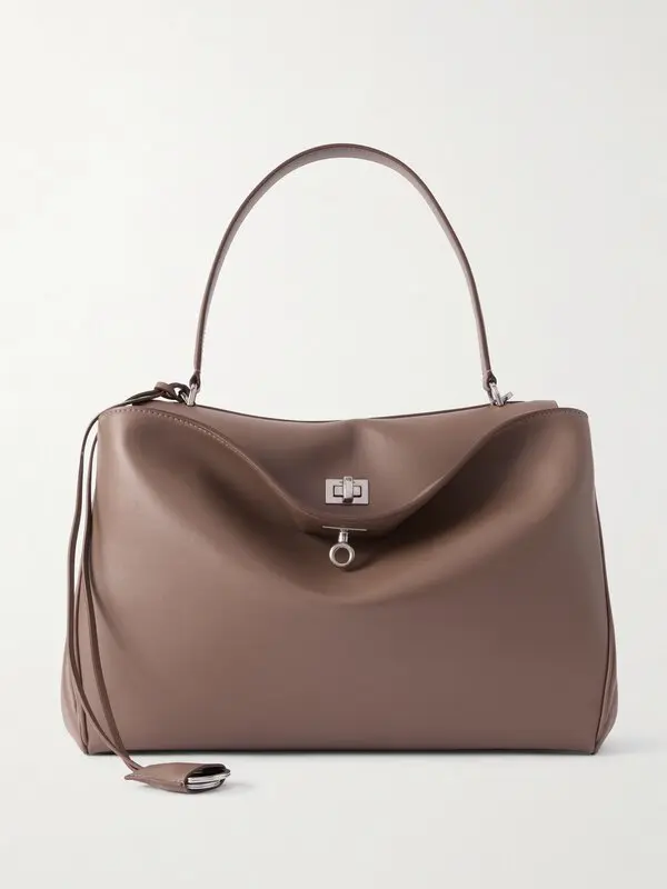 Balenciaga Rodeo Leather Shoulder Bag - Gray