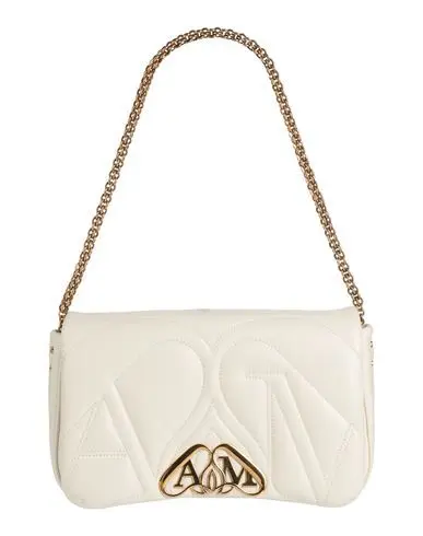 Alexander McQueen Leather Flap Bag - White