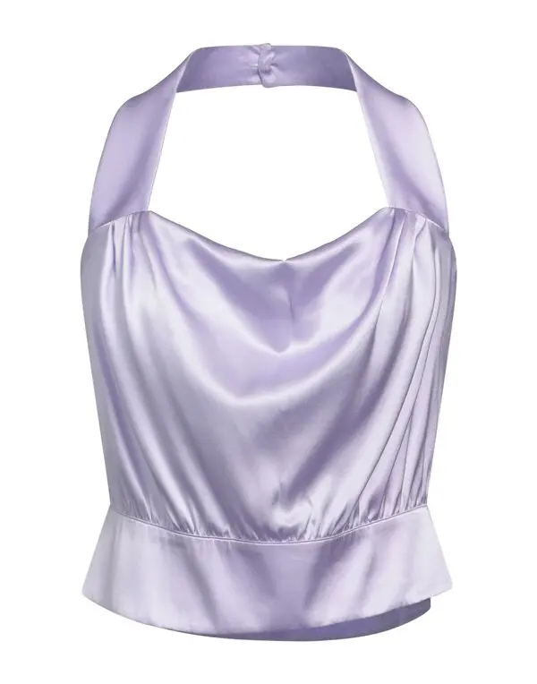 Pinko Satin Halterneck Top - Purple