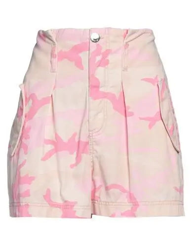 Pinko Light Cotton Camouflage Shorts