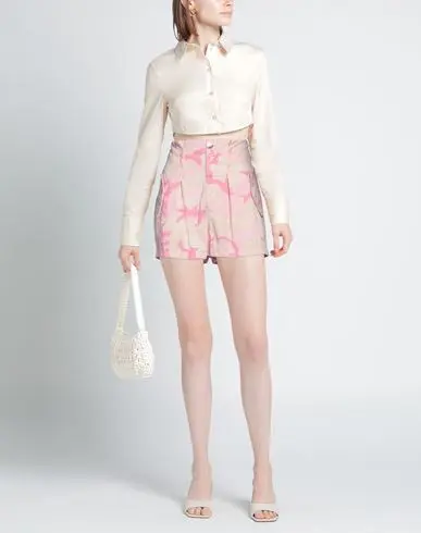 Pinko Light Cotton Camouflage Shorts