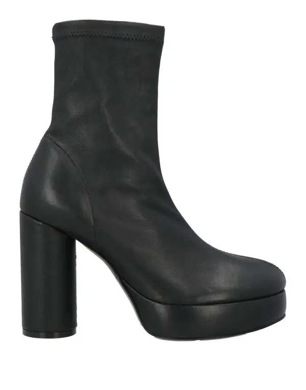 VIC MATIE Leather Ankle Boots With Geometric Heel