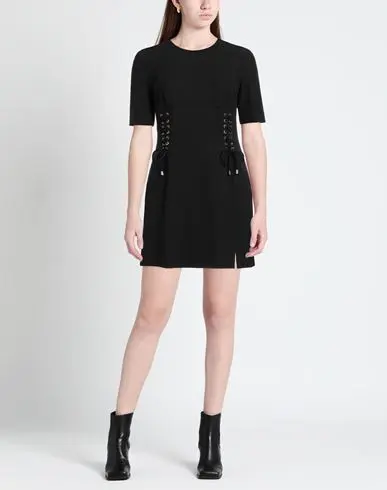 Pinko Mini Dress In Crepe With Appliqués