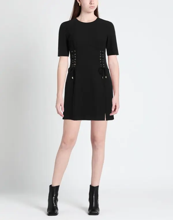 Pinko Mini Dress In Crepe With Appliqués