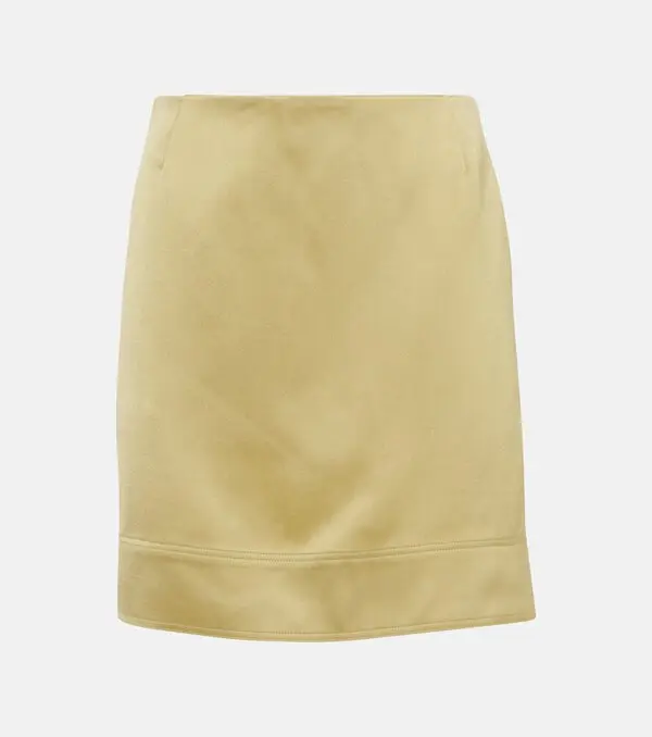 TOTEME High-rise Satin Miniskirt - Green