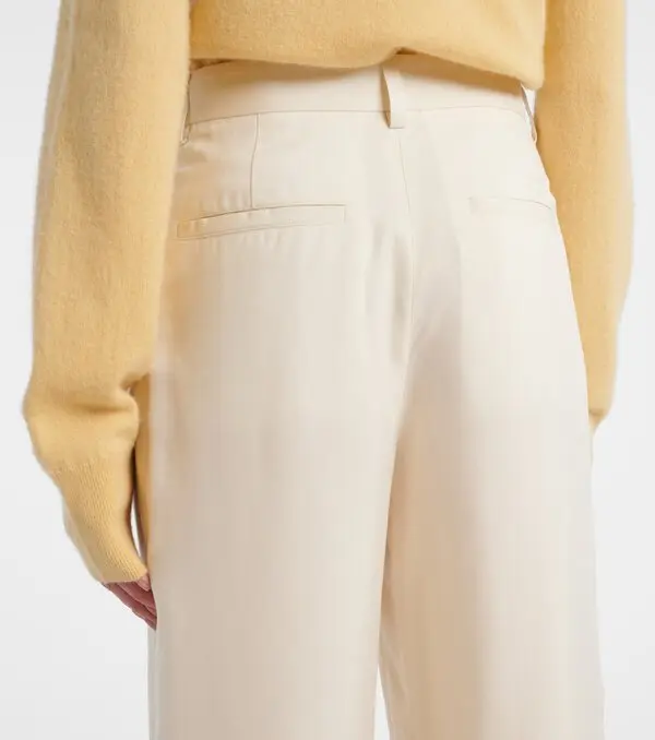 TOTEME High-rise Straight Leg Trousers - White