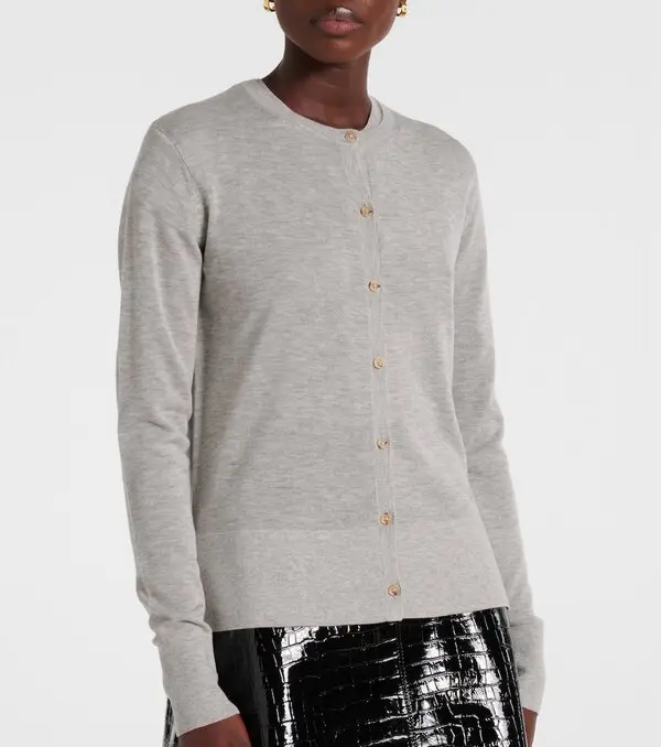 TOTEME Logo Cardigan - Grey