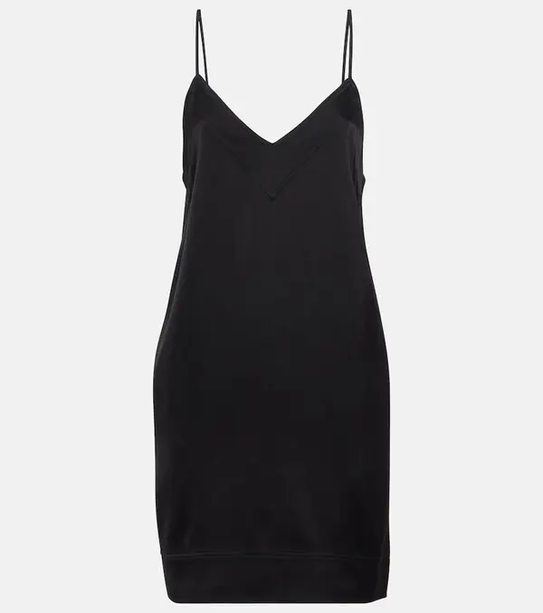 TOTEME Satin Slip Dress - Black