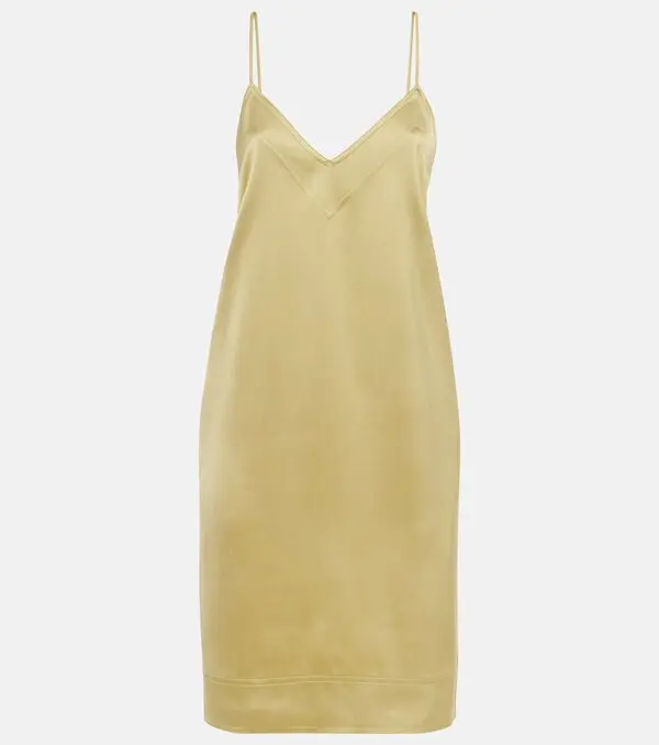 TOTEME Satin Slip Dress - Green