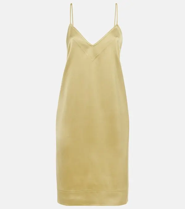 TOTEME Satin Slip Dress - Green