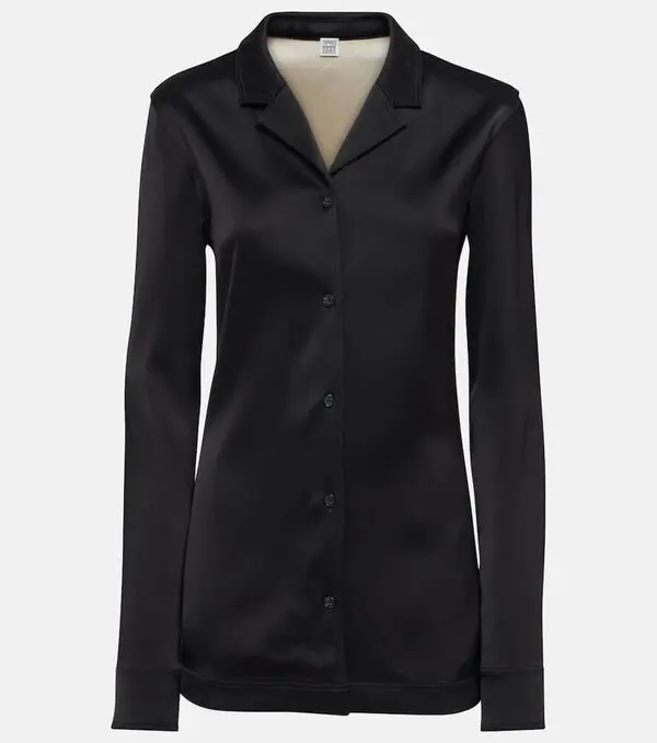 TOTEME Satin Shirt - Black