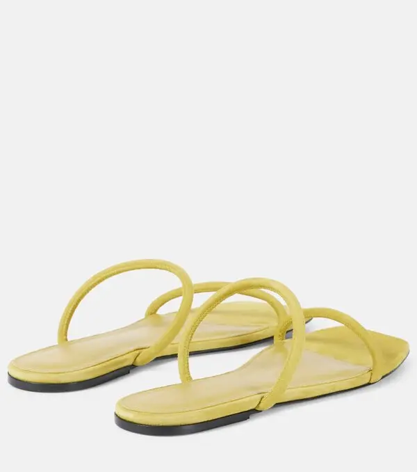 TOTEME The Minimalist Suede Sandals - Yellow