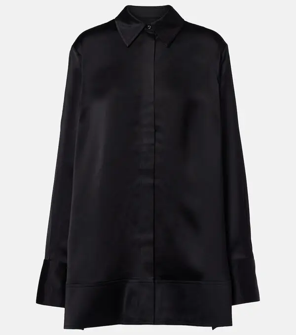 TOTEME Satin Shirt - Black